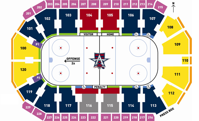 Allen Americans Seating Chart Row Numbers