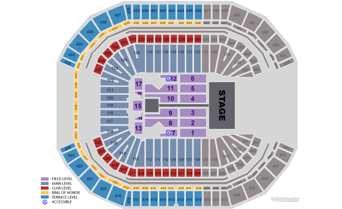 University Of Phoenix Stadium Seating Chart Metallica | Cabinets Matttroy